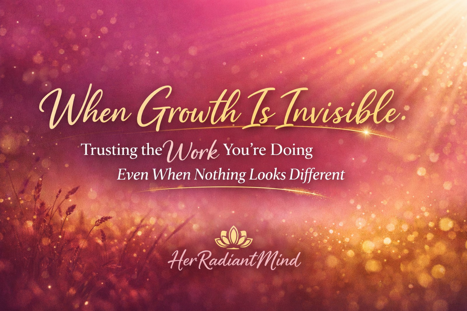 When Growth Is Invisible: Trusting the Work You’re Doing Even When ...